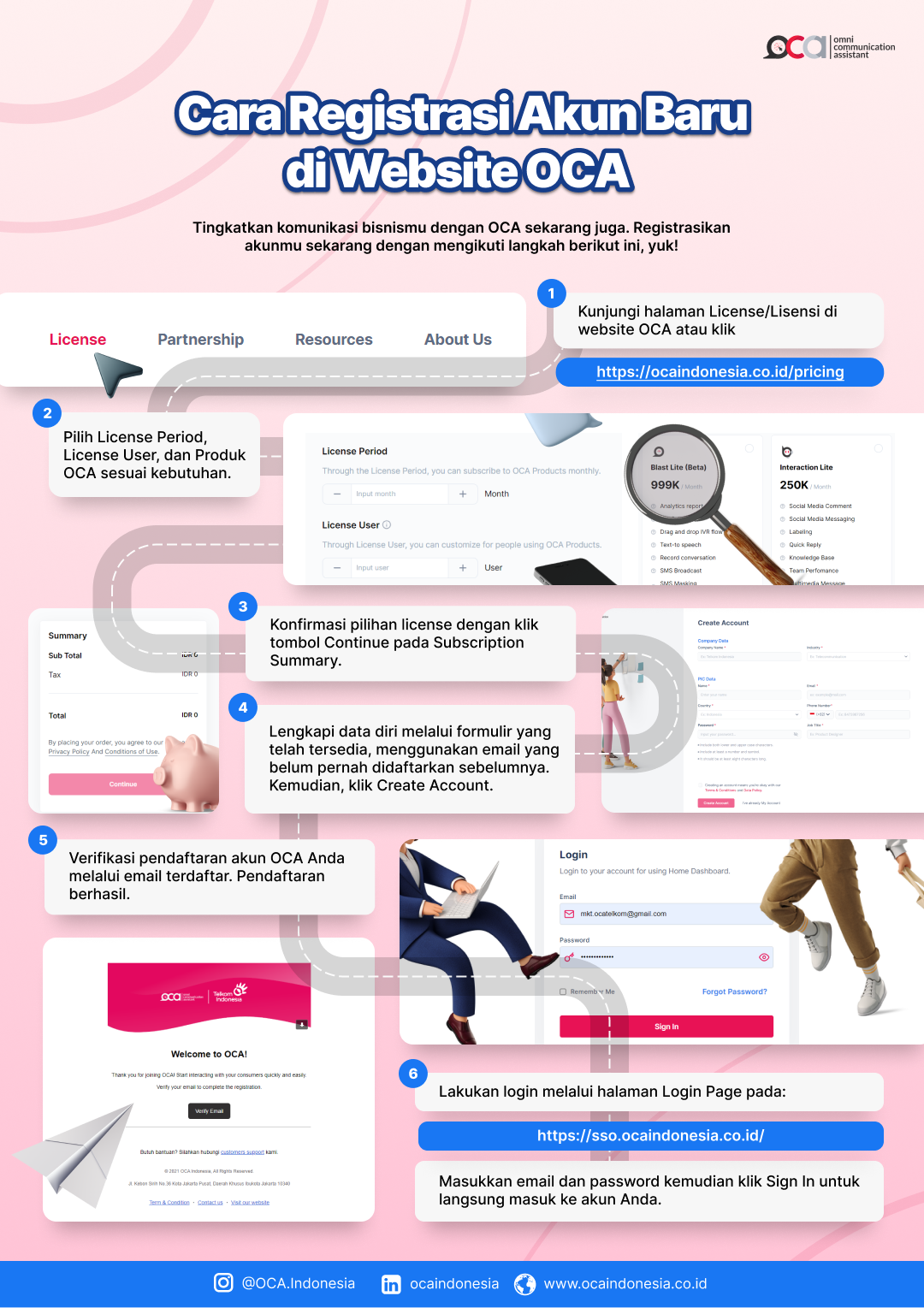 6 Langkah Registrasi Akun Baru di Website OCA - OCA: Blast Pesan dan CRM